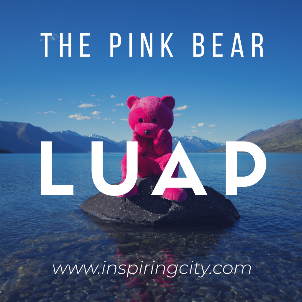 LUAP the artist behind the Pink Bear • Inspiring City